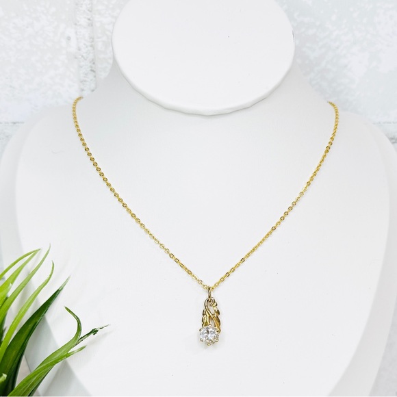 Vintage | Jewelry | Vintage Lind 24k Gold Plated Cubic Zirconia Mid ...